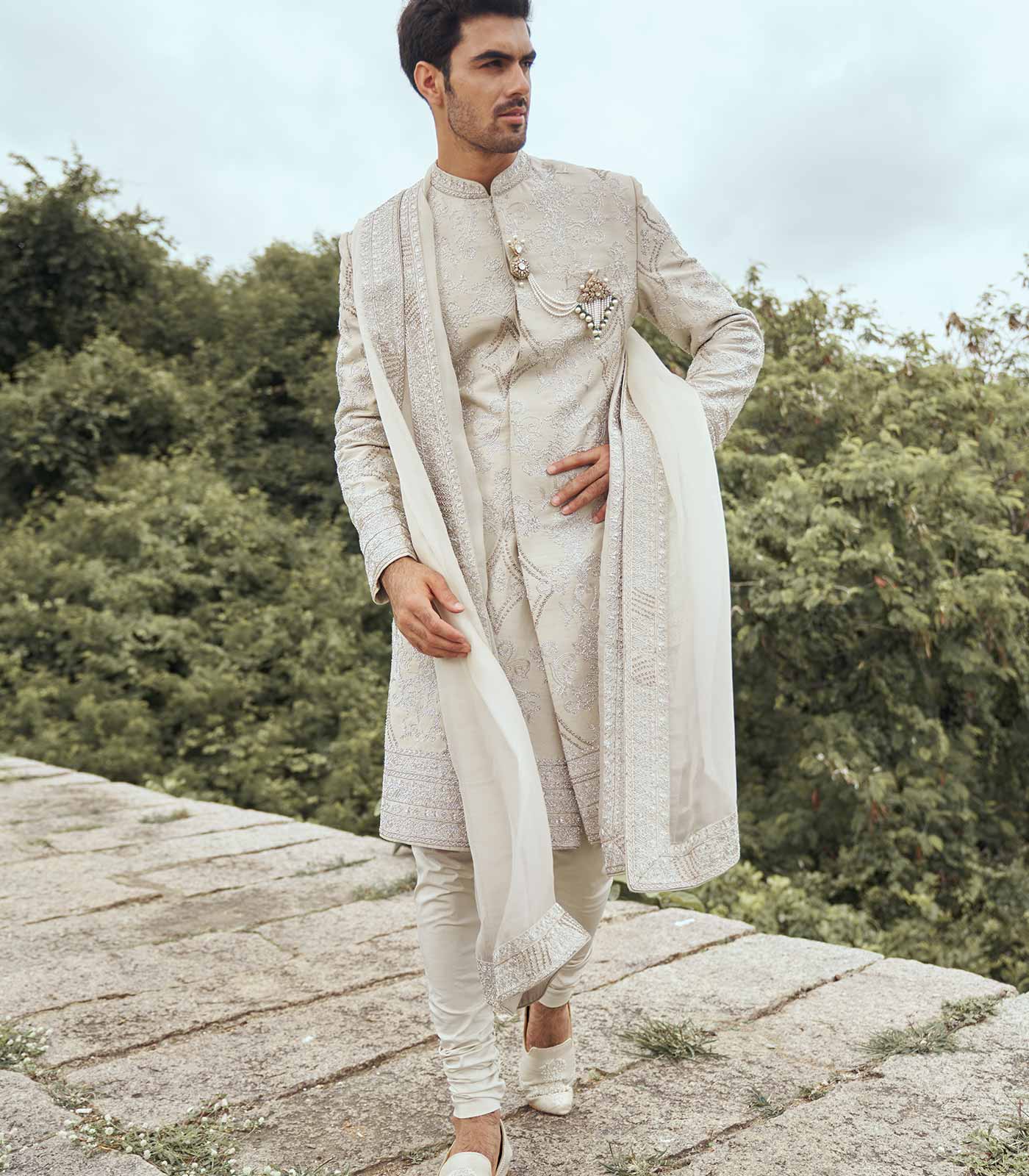 SAADI VINTAGE SHERWANI SET – anushreereddydesign