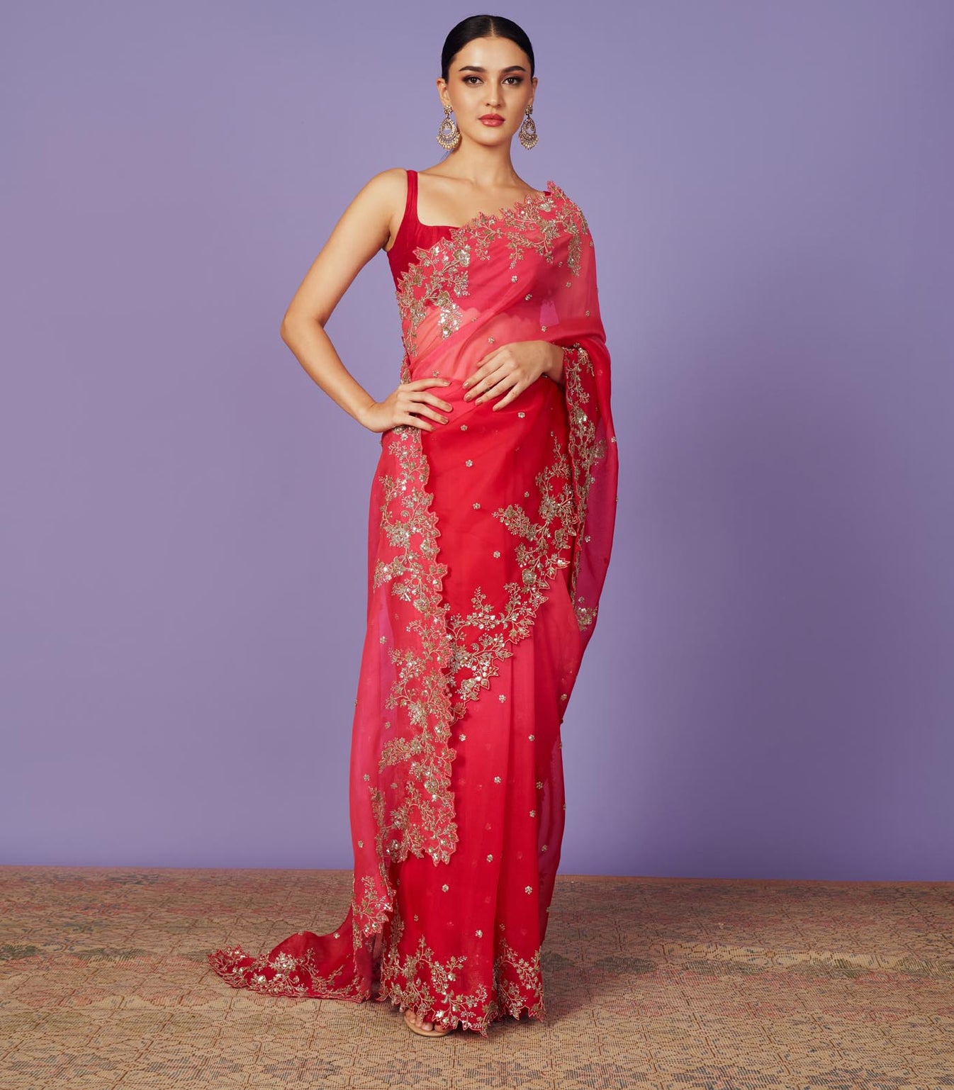 SEHAJ OMBRE SAREE SET